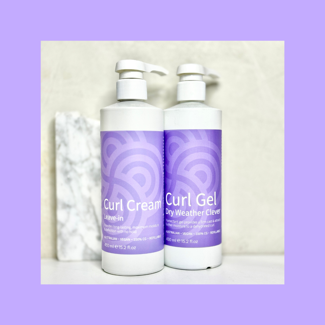 Clever Curl Curl Cream & Dry Weather Gel 450ml BESTIE BUNDLE – Glam Box