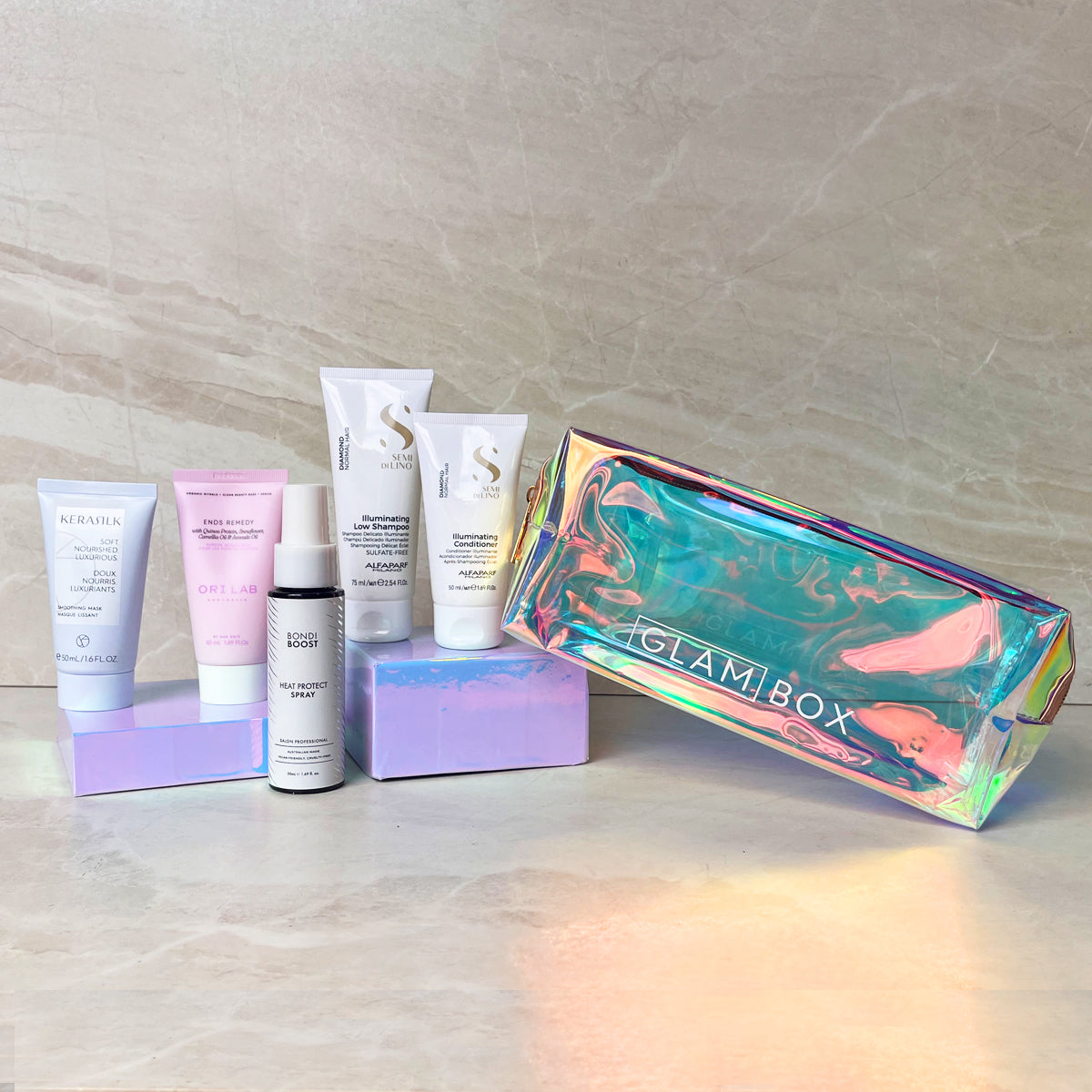 Glam Box Happy Hair-lidays 6 Piece Travel Essentials Kit - LIMITED EDI