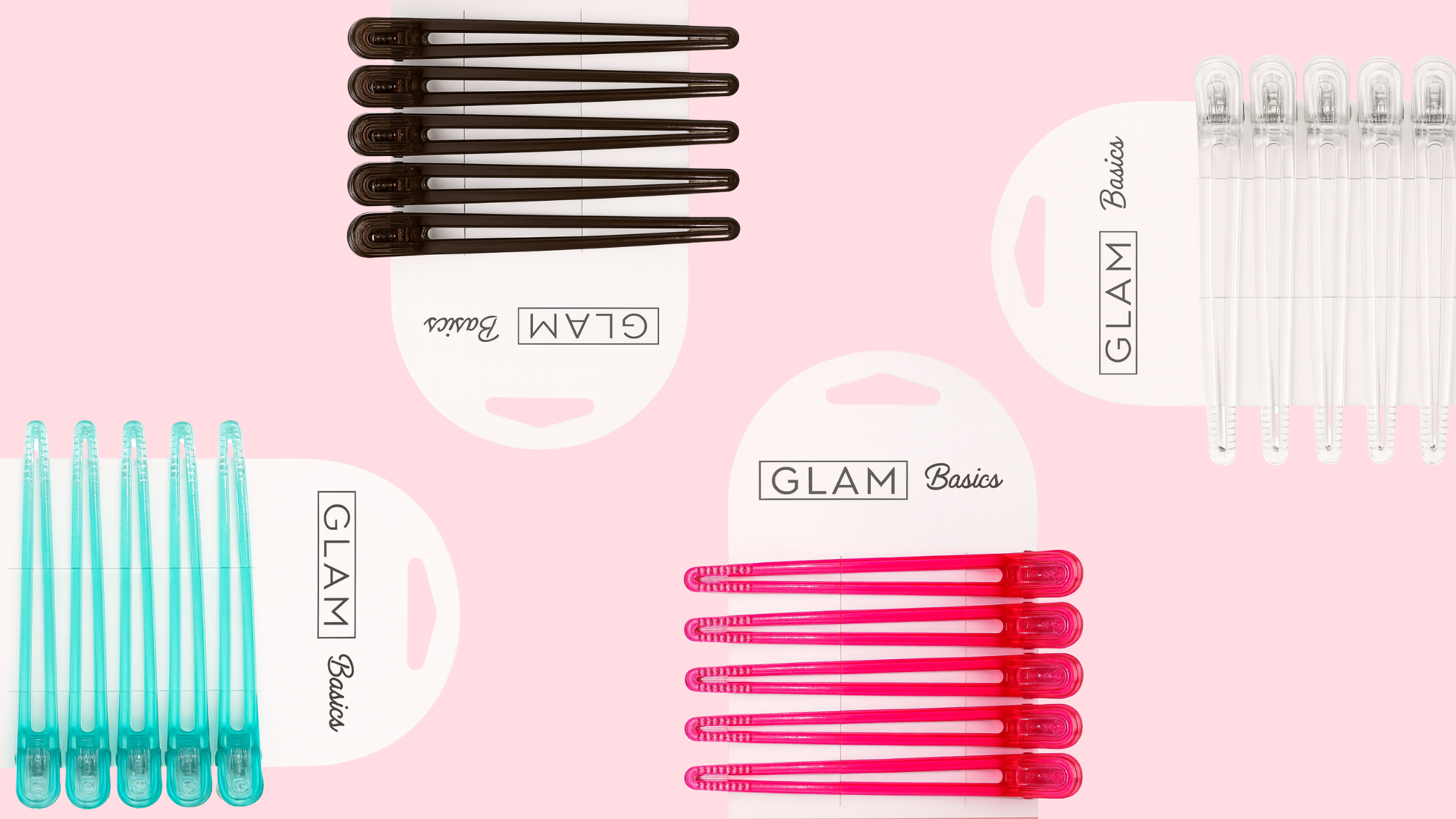 Glam Basics Sectioning Clips Pink – Glam Box